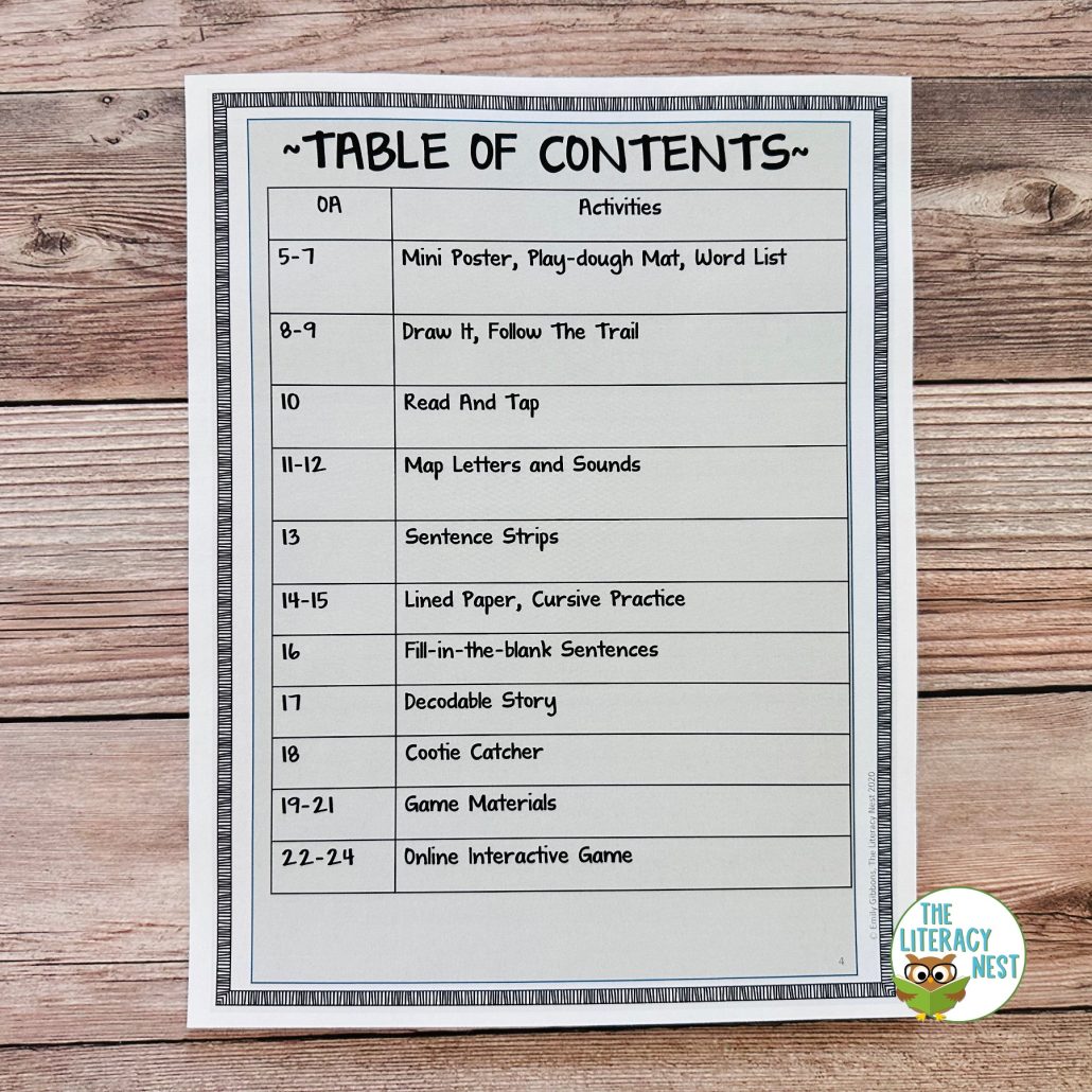 Vowel Team OW Phonics Activities for Orton-Gillingham Lessons - The ...