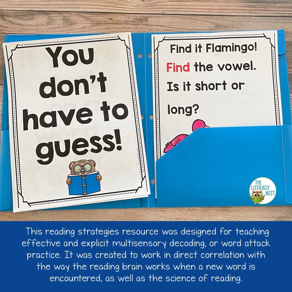 Decoding Reading Strategies Posters, Bookmarks, and Notecards for ...