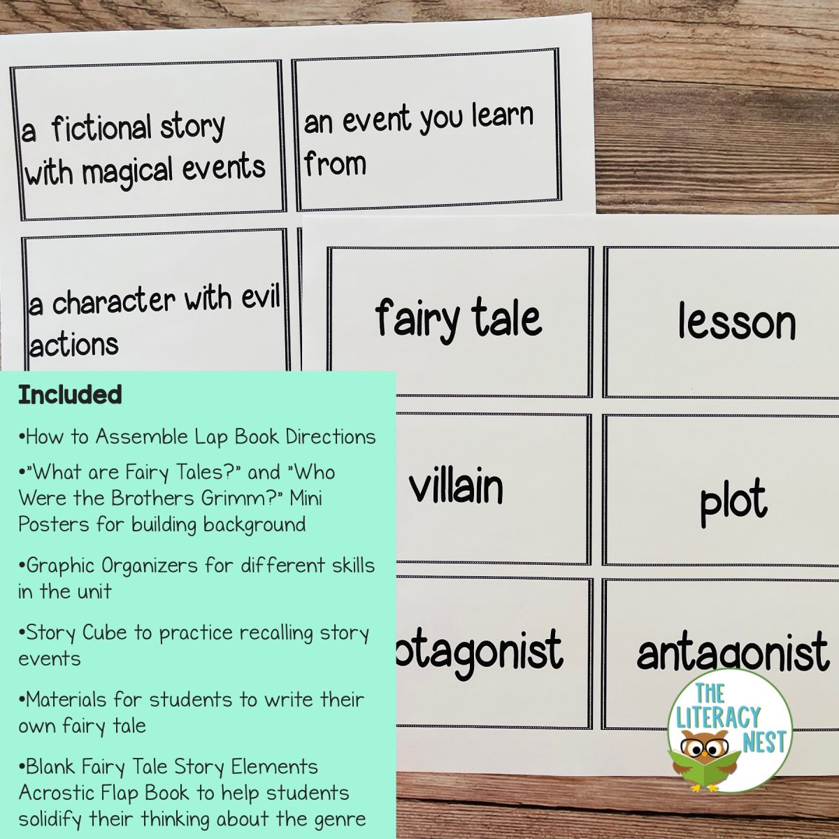 Fairy Tales Literacy Activities, Graphic Organizers and Lapbook - The ...