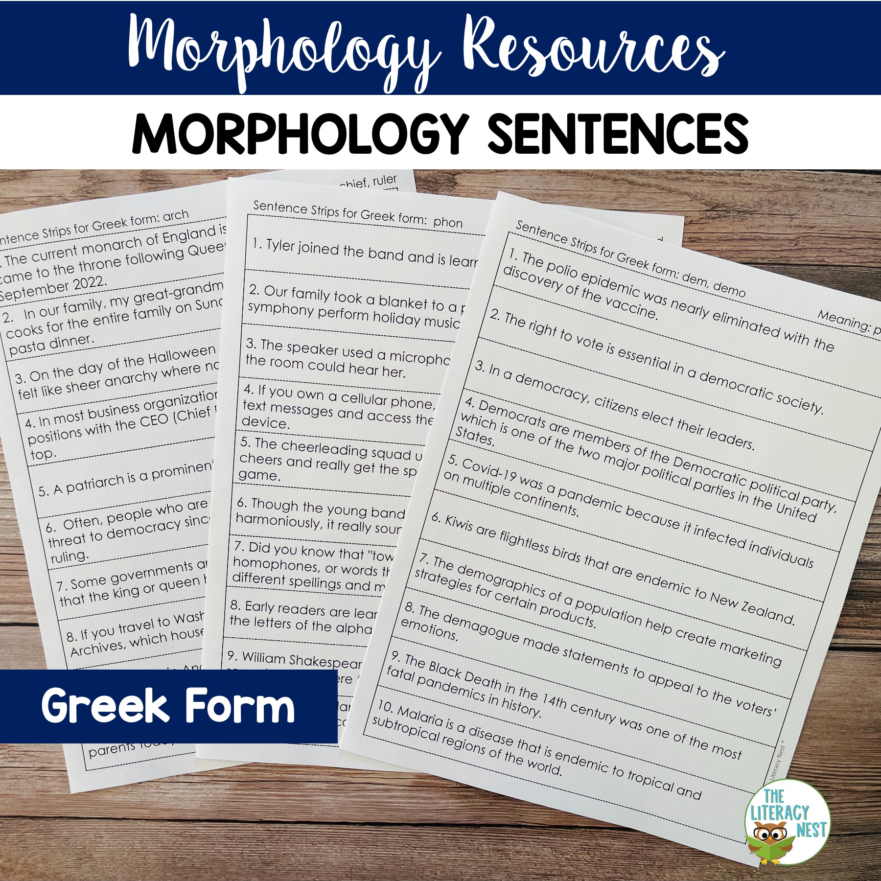 Morphology Reading Passages for Prefixes, Suffixes, Roots, Greek Forms ...