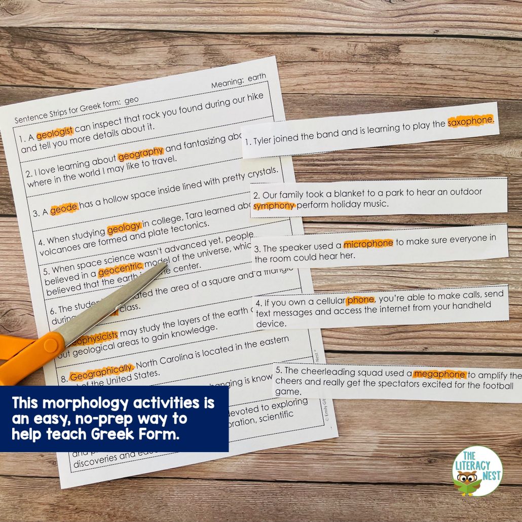 Morphology Sentences for Greek Forms - The Literacy Nest