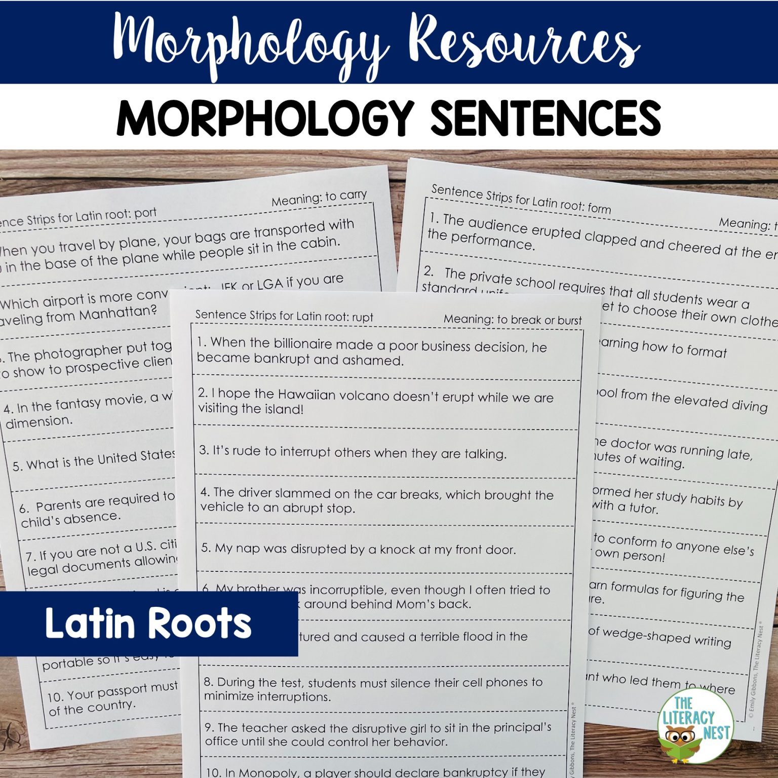 Morphology Sentences for Latin Roots and Connectives - The Literacy Nest