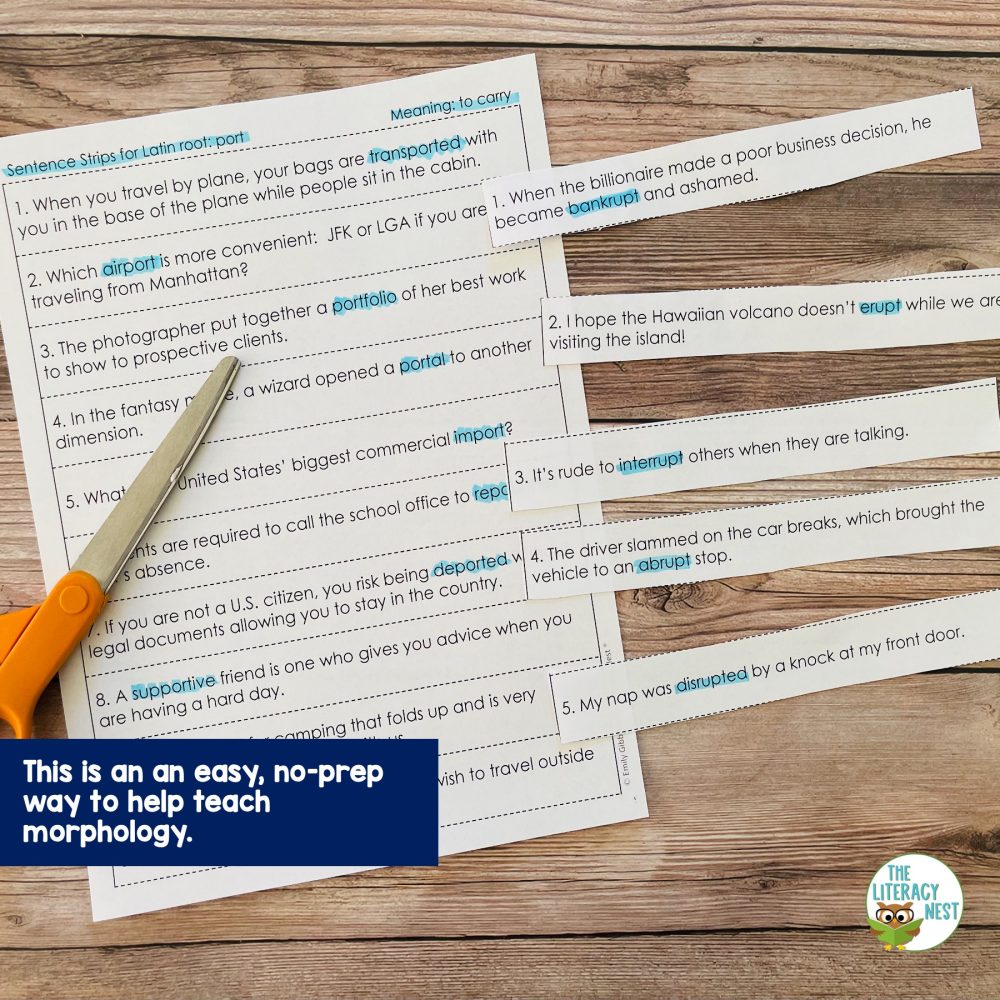 Morphology Sentences for Latin Roots and Connectives - The Literacy Nest