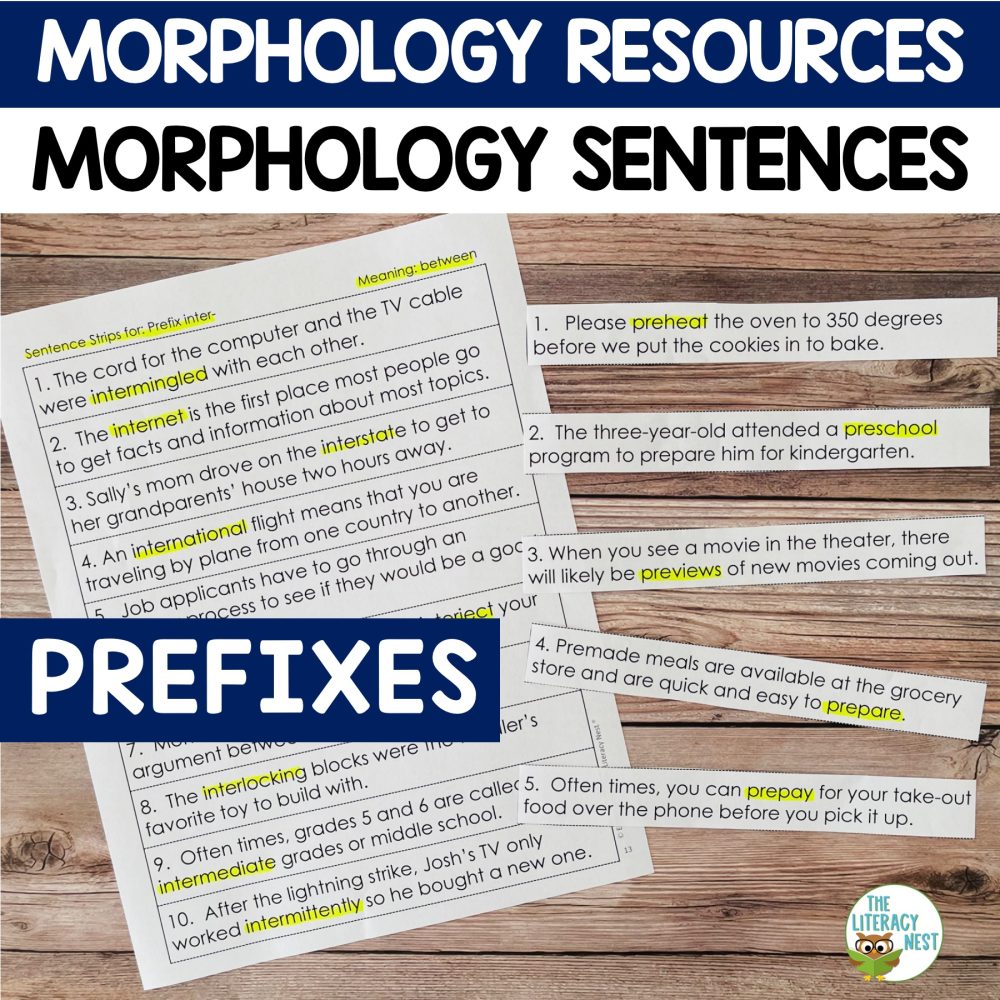 Morphology Sentences for Prefixes - The Literacy Nest