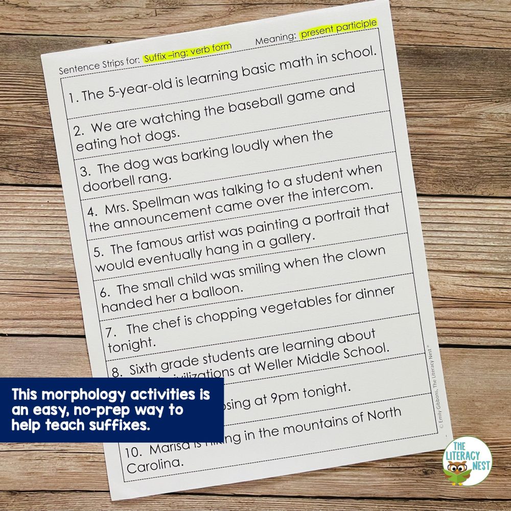 Morphology Sentences Inflectional & Derivational Suffixes - The ...