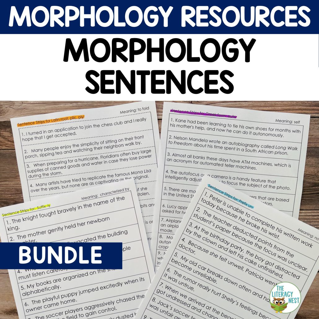 Morphology Sentences for Prefixes - The Literacy Nest