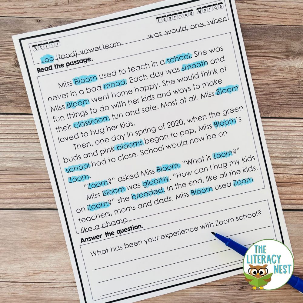 Vowel Teams and Vowel Diphthongs Decodable Reading Passages - The ...