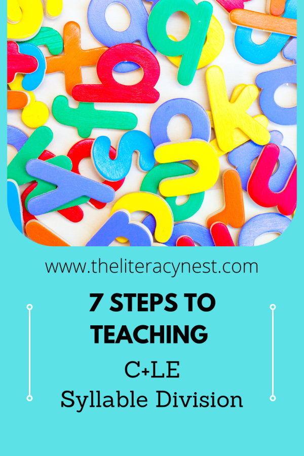7 Steps for Teaching C+LE Syllable Division - The Literacy Nest