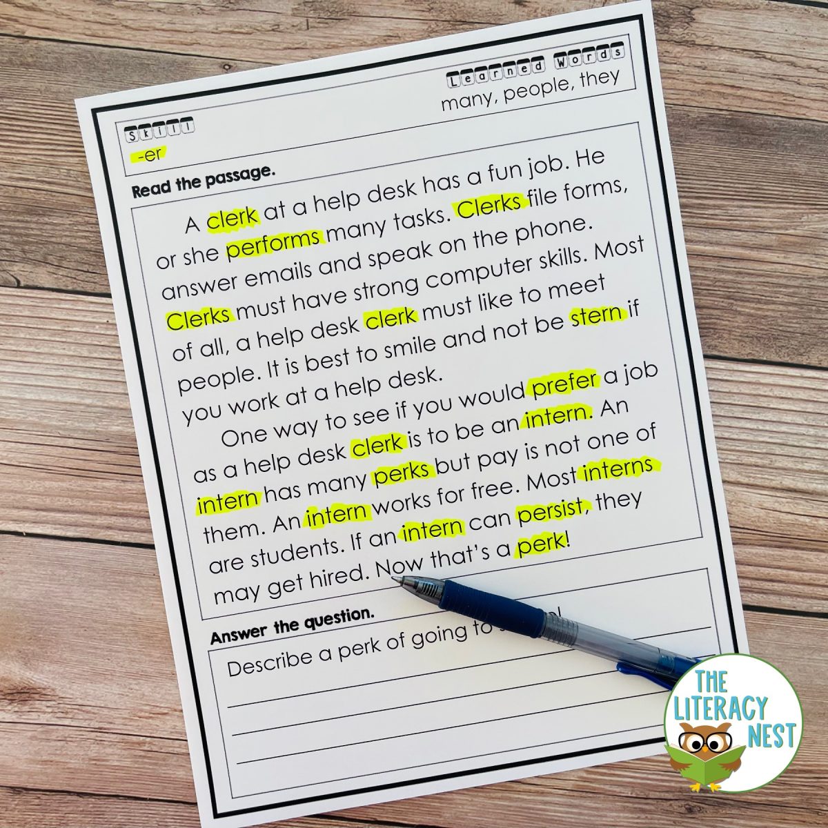 R-Controlled Vowels Decodable Passages - The Literacy Nest