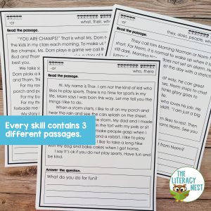 R-Controlled Vowels Decodable Passages - The Literacy Nest