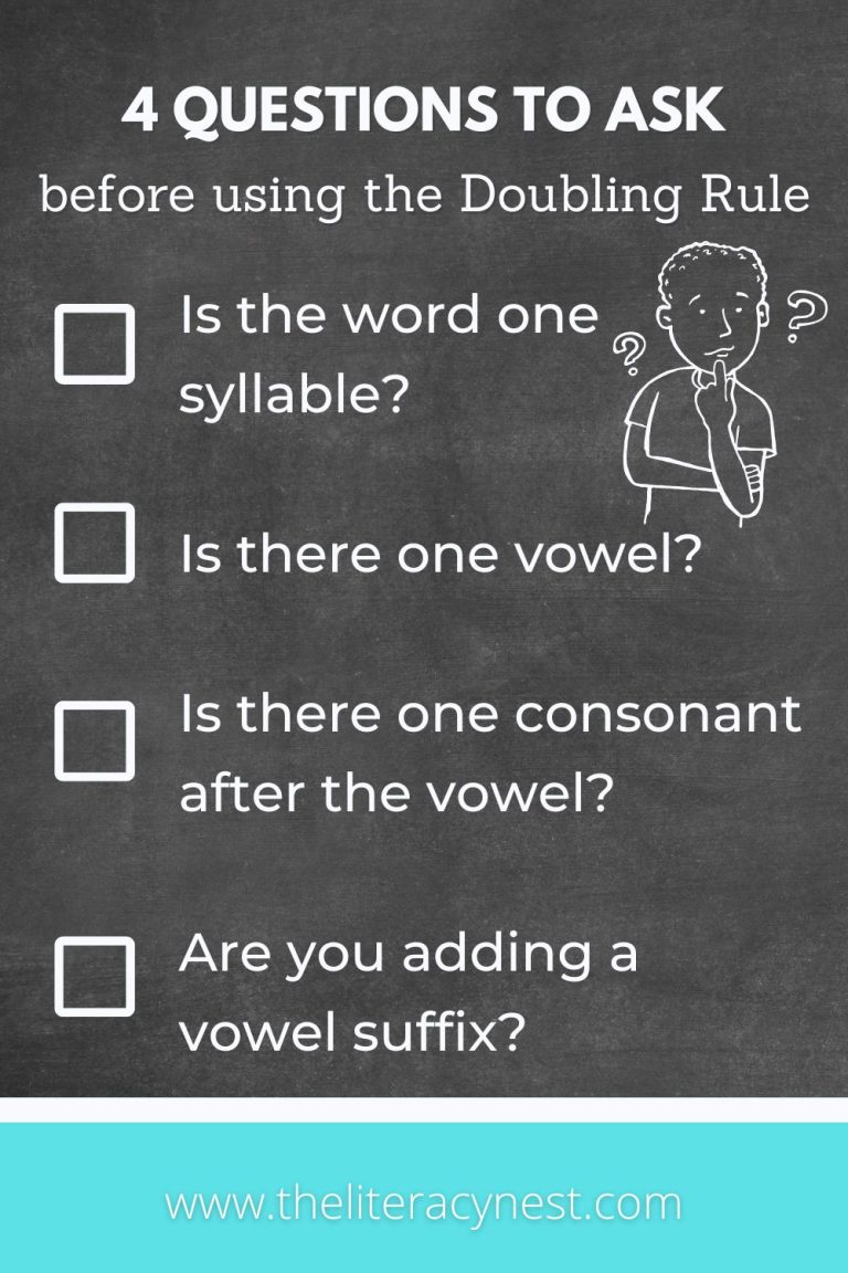 Tips for Teaching the Doubling Rule - The Literacy Nest