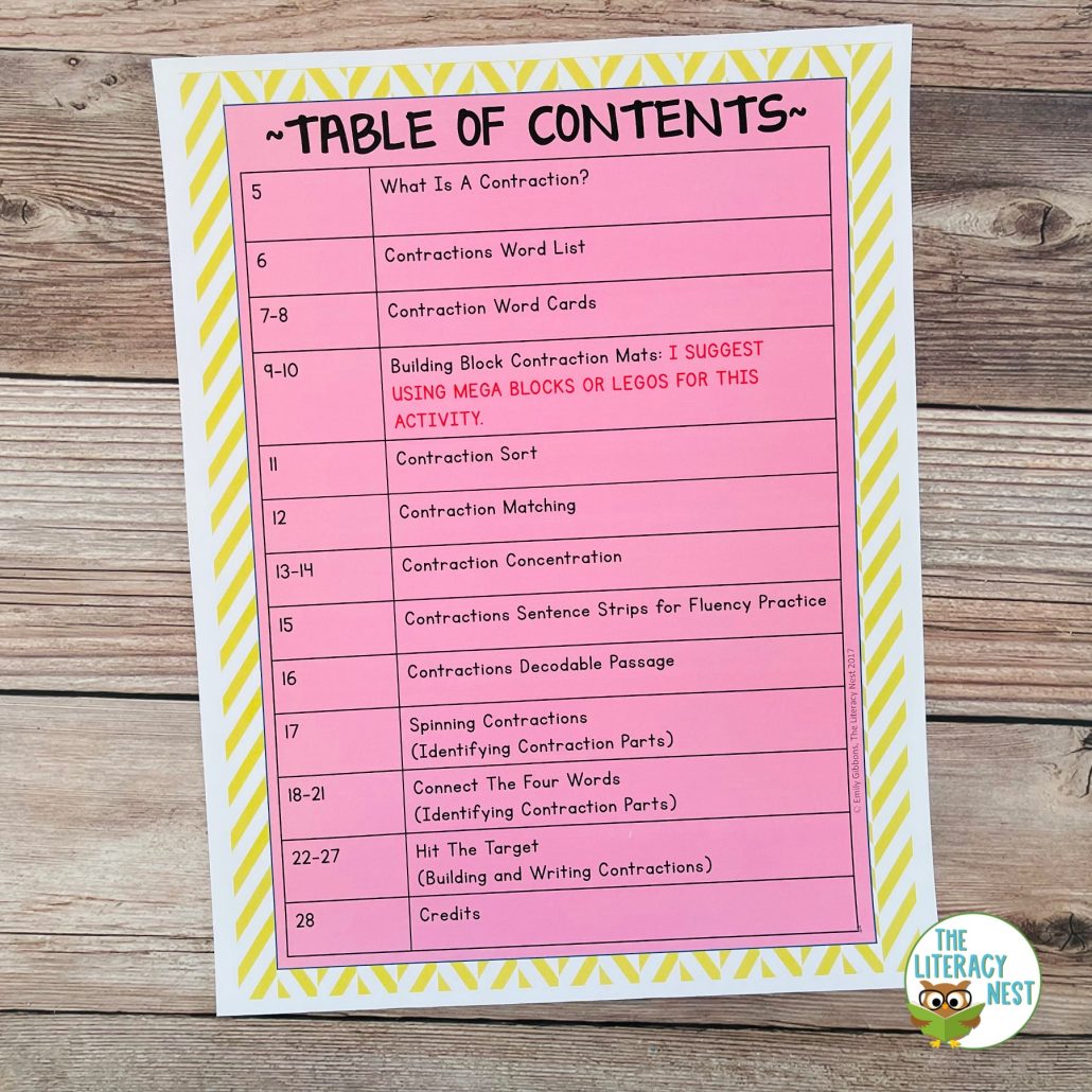 Contractions Practice and Games - The Literacy Nest