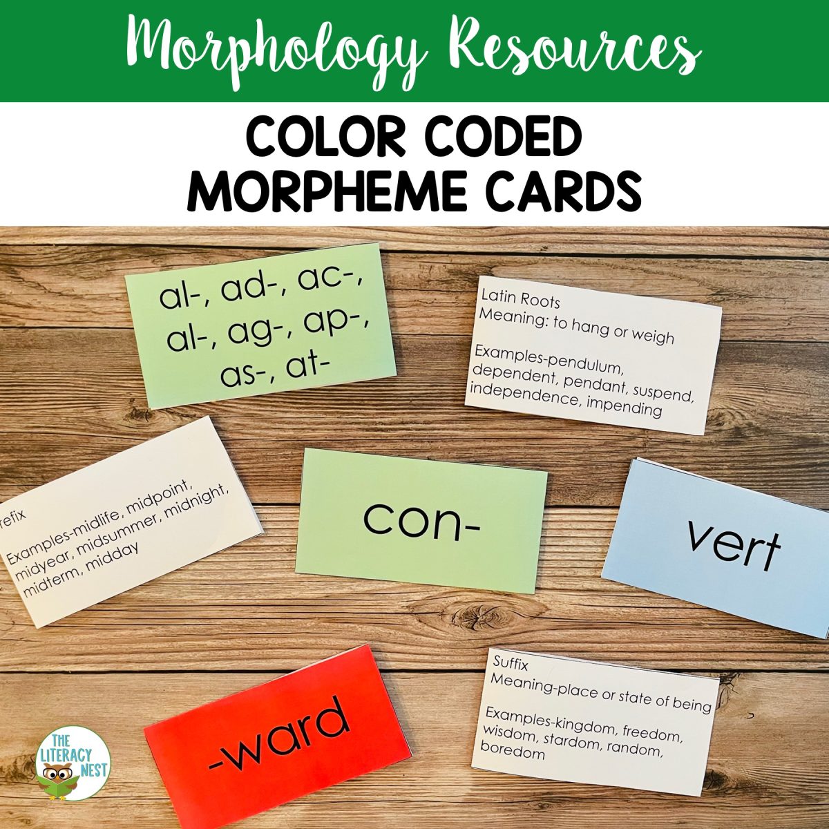 Morphology Cards for Prefixes, Suffixes, Roots, Greek Forms - The ...