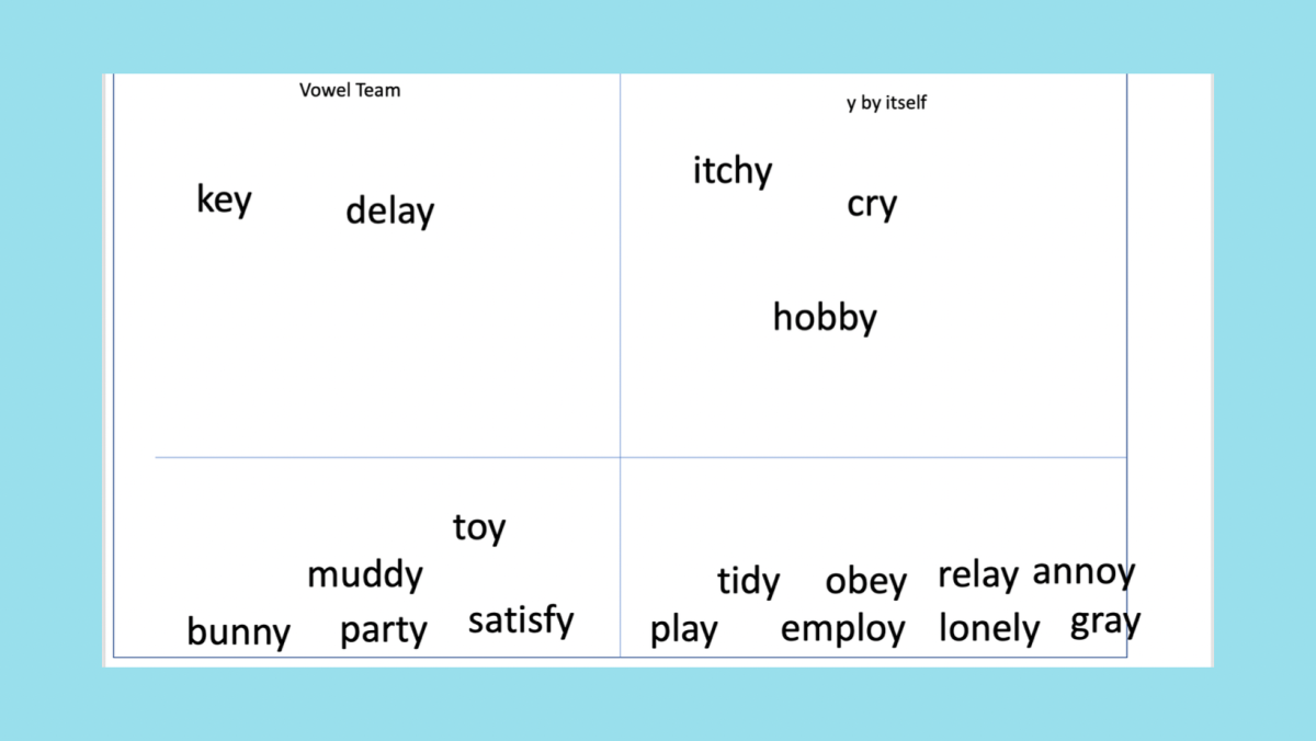 Tips for Teaching the Y Rule - The Literacy Nest
