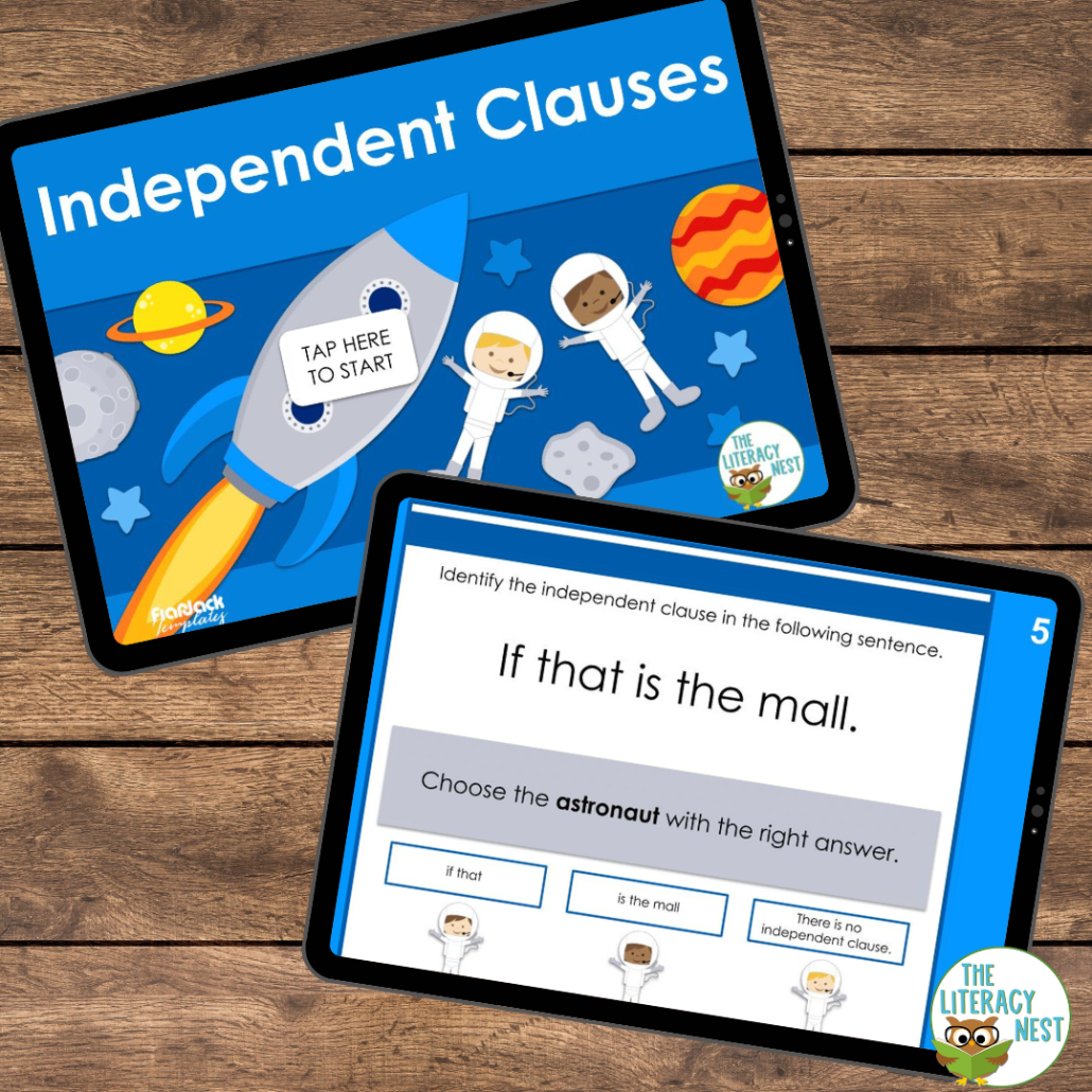 Phrases Clauses and Conjunctions Grammar Games - The Literacy Nest
