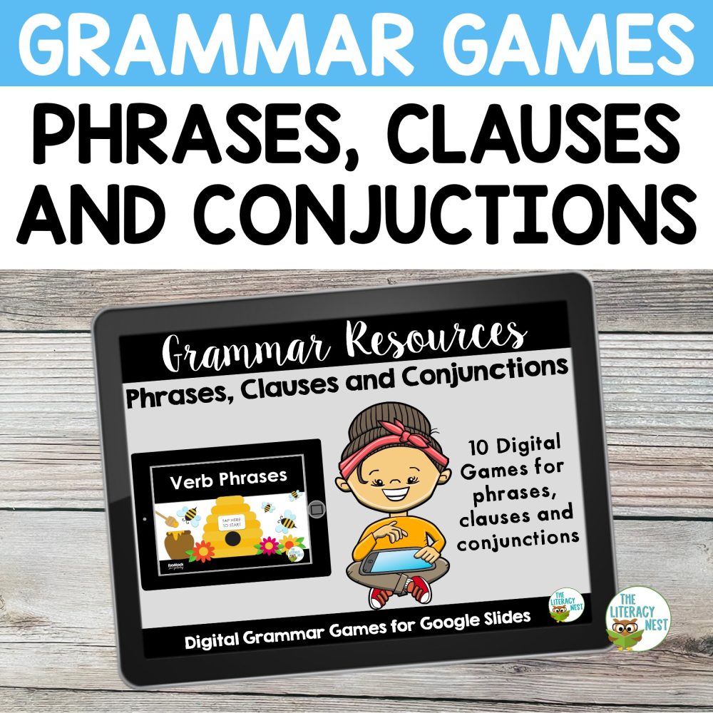 Phrases Clauses and Conjunctions Grammar Games - The Literacy Nest