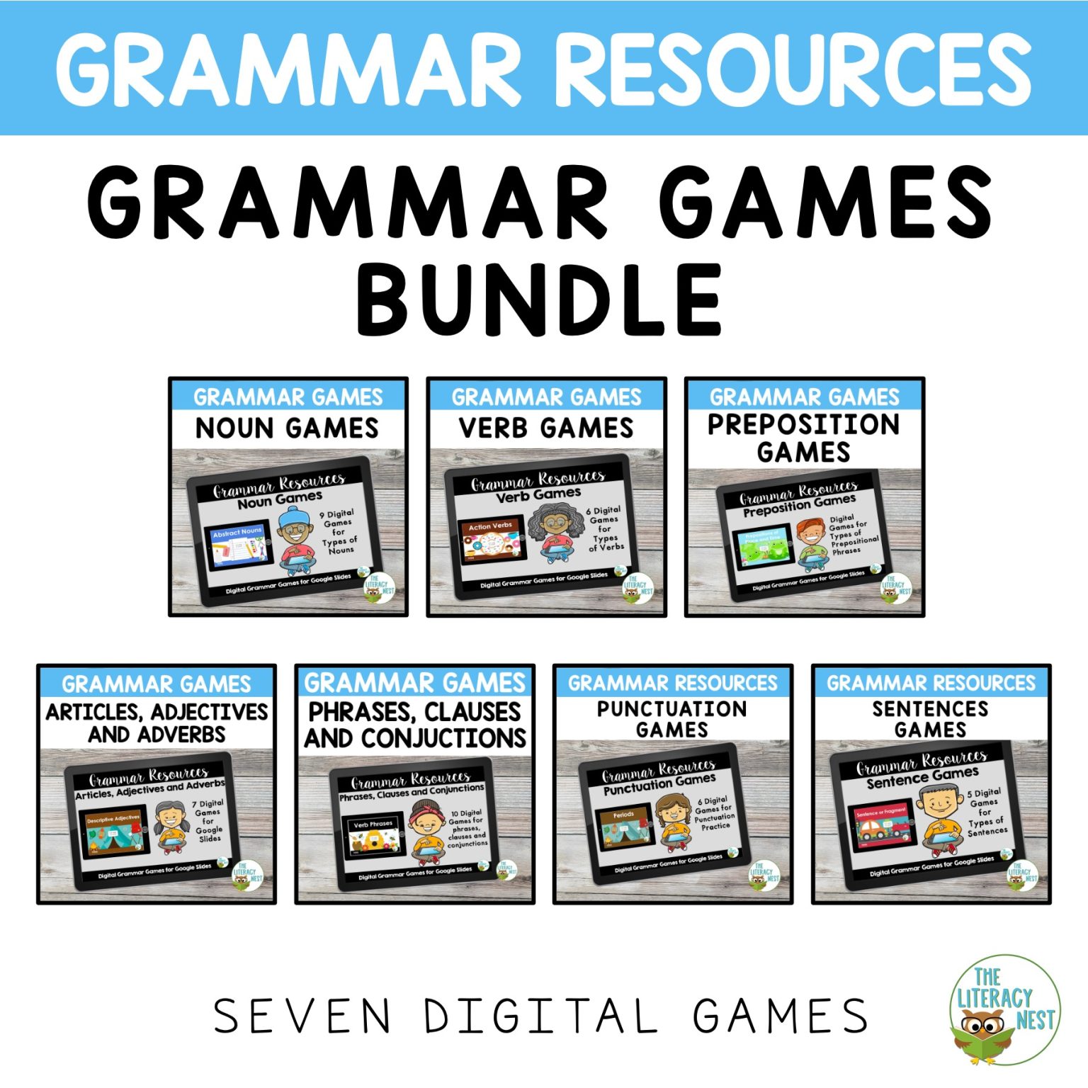 Grammar Games Bundle - The Literacy Nest
