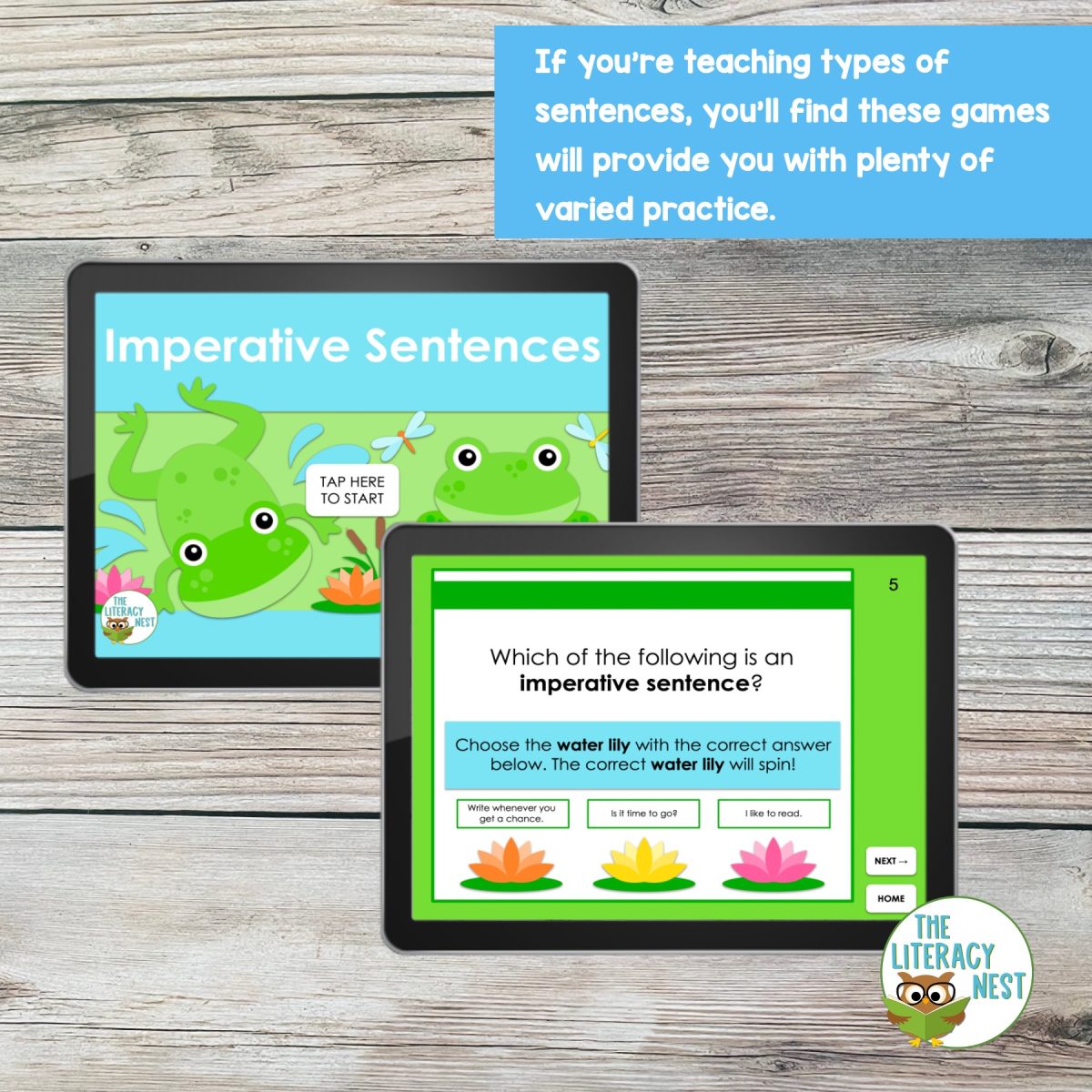 Types of Sentences Games - The Literacy Nest