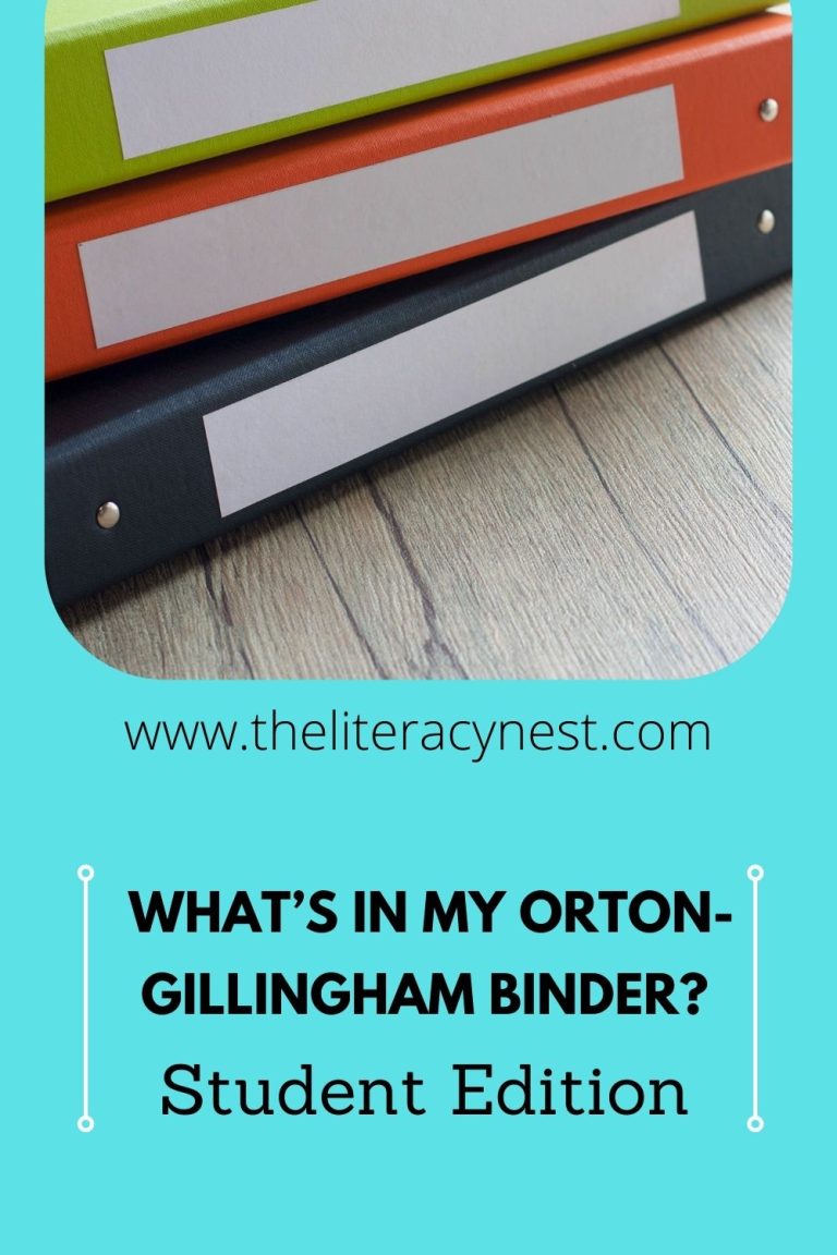 What's In My Orton-Gillingham Binder? - The Literacy Nest