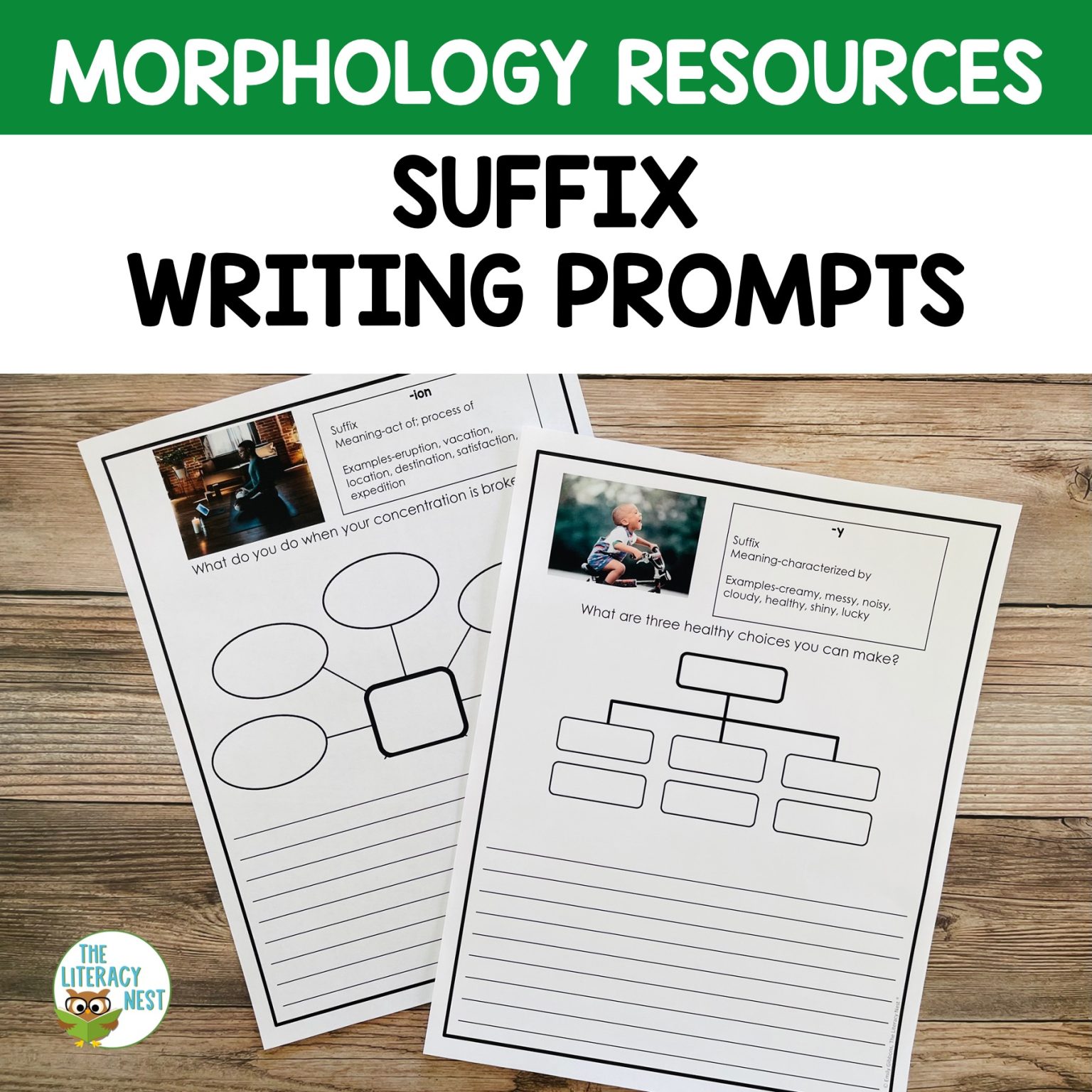 Suffix Morphology Writing Prompts - The Literacy Nest