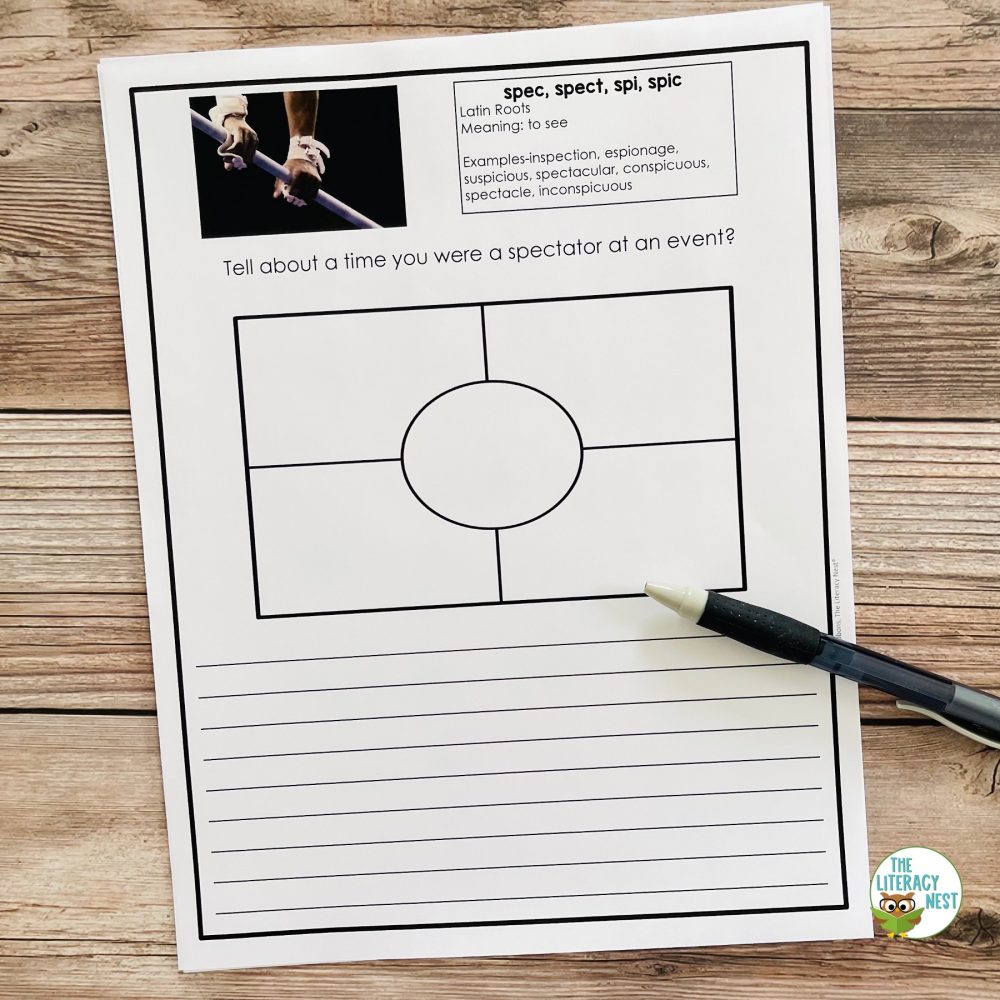 Latin Roots and Connectives Morphology Writing Prompts - The Literacy Nest