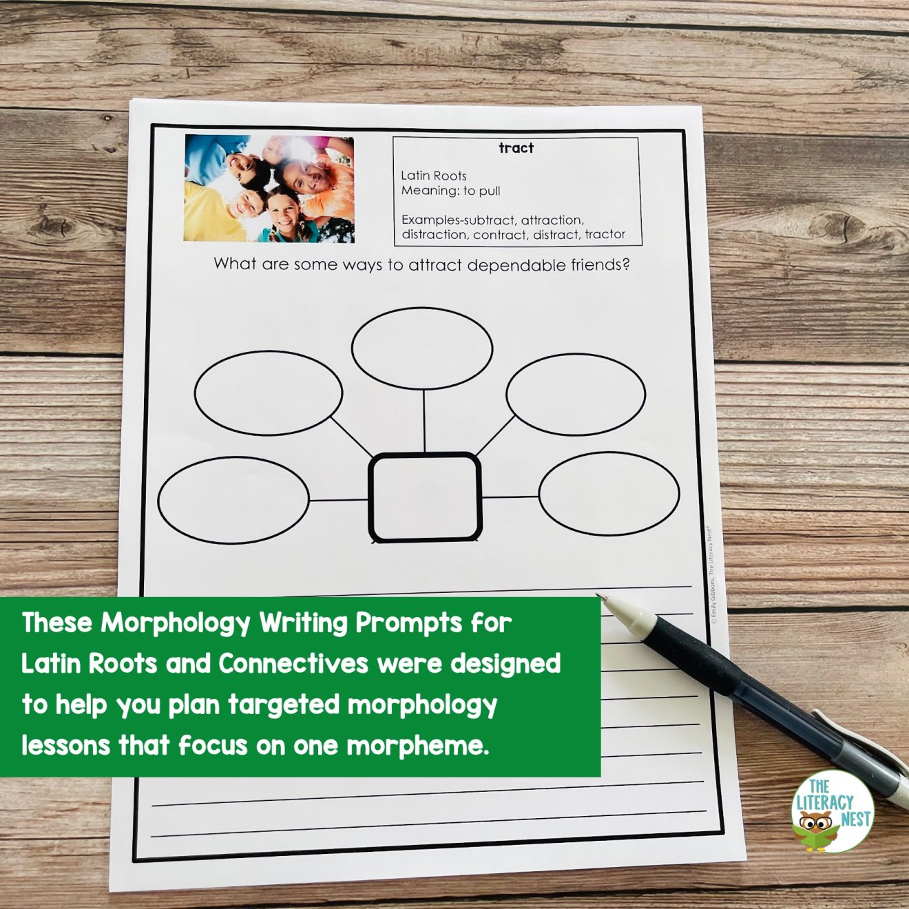 Latin Roots and Connectives Morphology Writing Prompts - The Literacy Nest