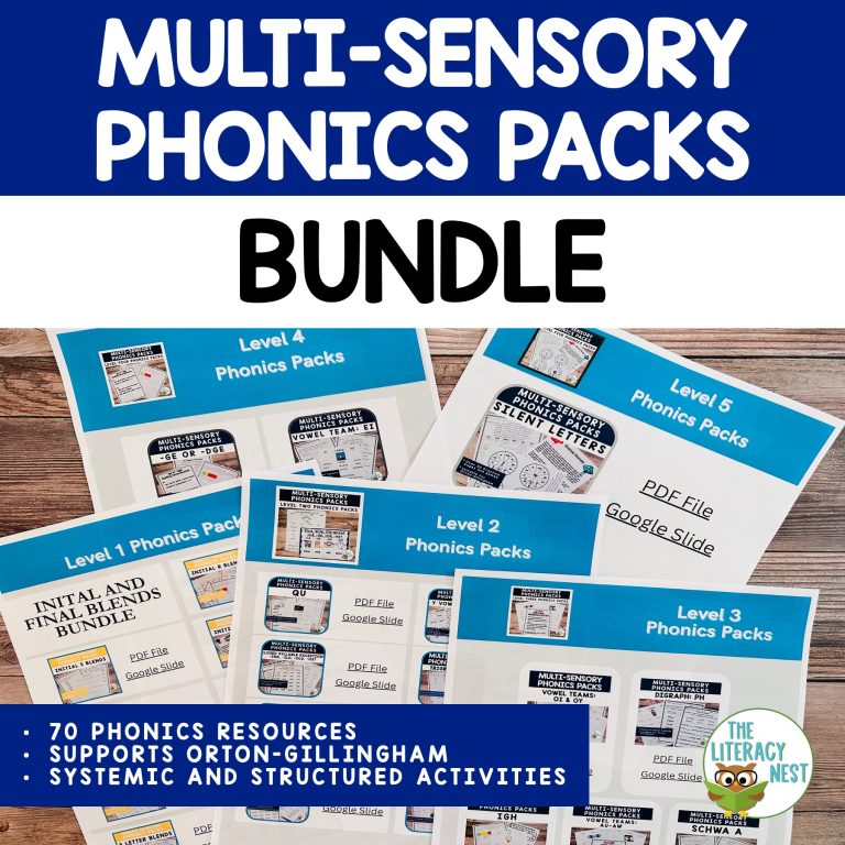 Orton-Gillingham Phonics Activities Bundle - The Literacy Nest
