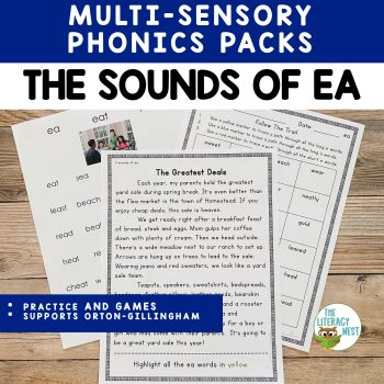 Vowel Teams Vowel Digraph EA Worksheets and Activities for Orton ...