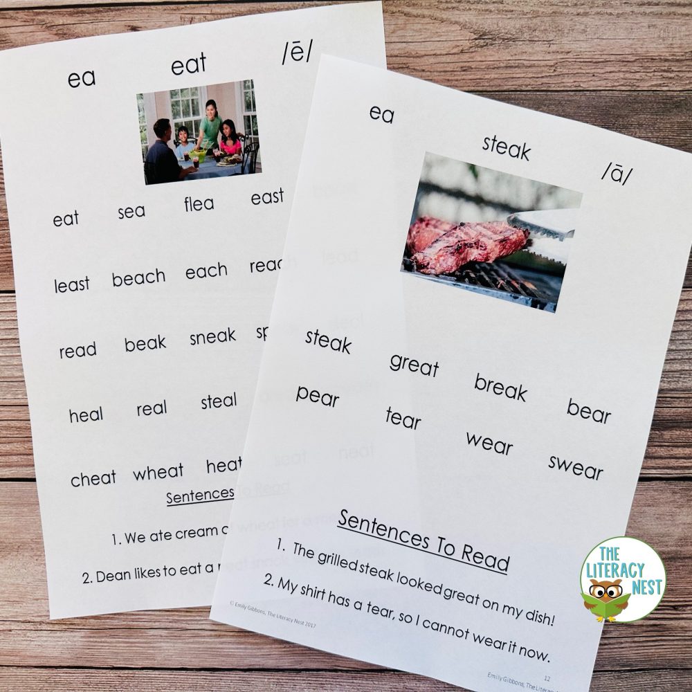 Vowel Teams Vowel Digraph EA Worksheets and Activities for Orton ...