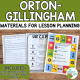 Orton-Gillingham Forms and Materials For Lesson Planning and ...