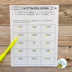 Is it C or K? How to Teach This Spelling Generalization - The Literacy Nest