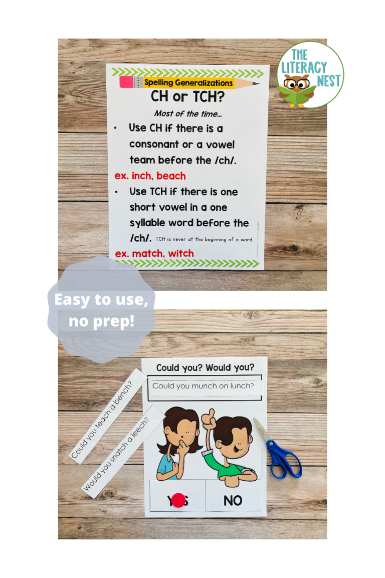 Is it CH or TCH? How to Teach This Spelling Generalization - The ...