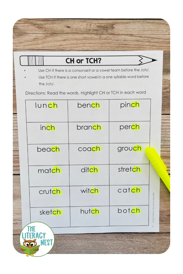 Is it CH or TCH? How to Teach This Spelling Generalization - The ...