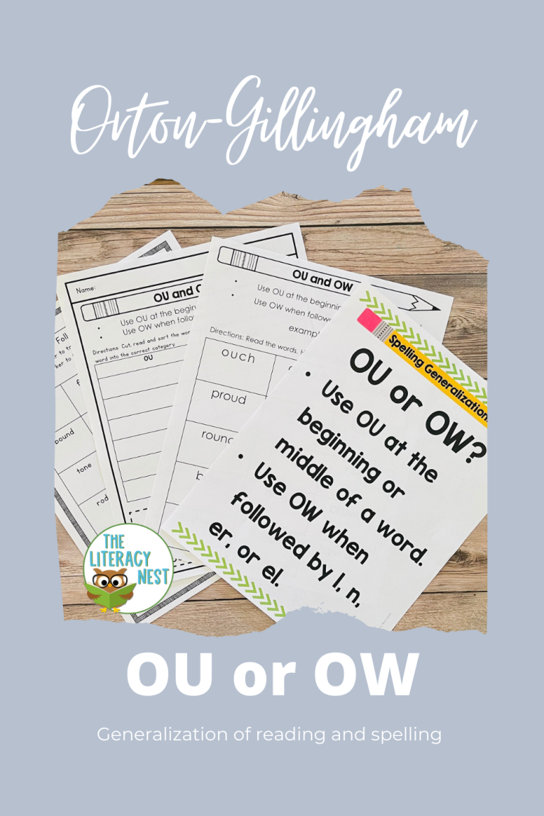 Is it OU or OW? Tips for Teaching This Two-Part Spelling Generalization ...