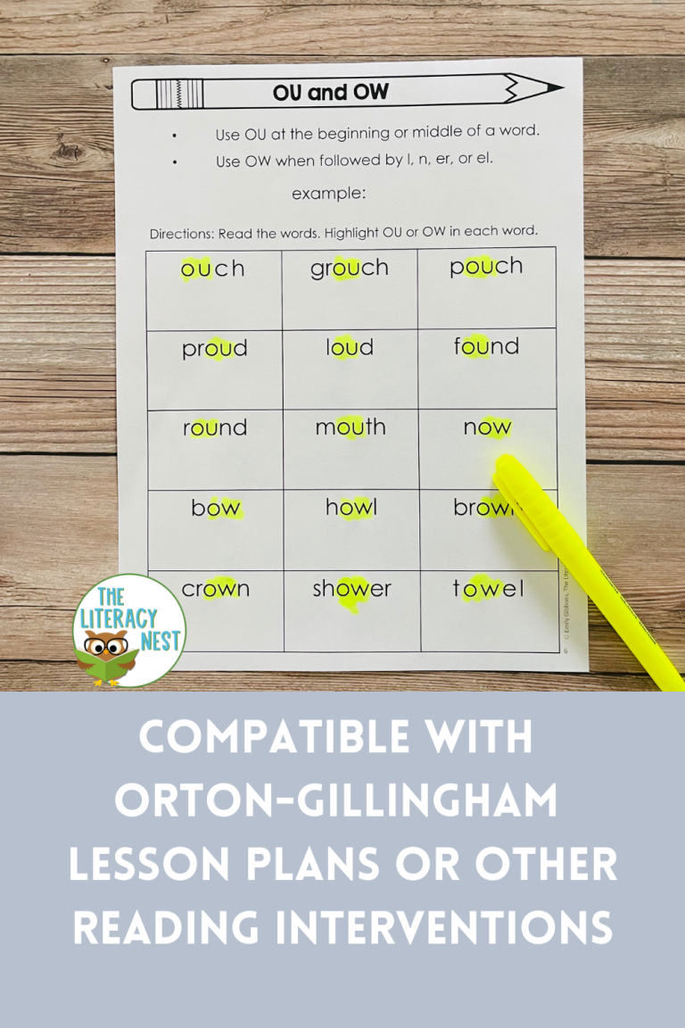 Is it OU or OW? Tips for Teaching This Two-Part Spelling Generalization ...