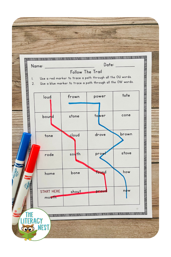 Is it OU or OW? Tips for Teaching This Two-Part Spelling Generalization ...