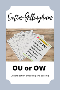Is it OU or OW? Tips for Teaching This Two-Part Spelling Generalization ...