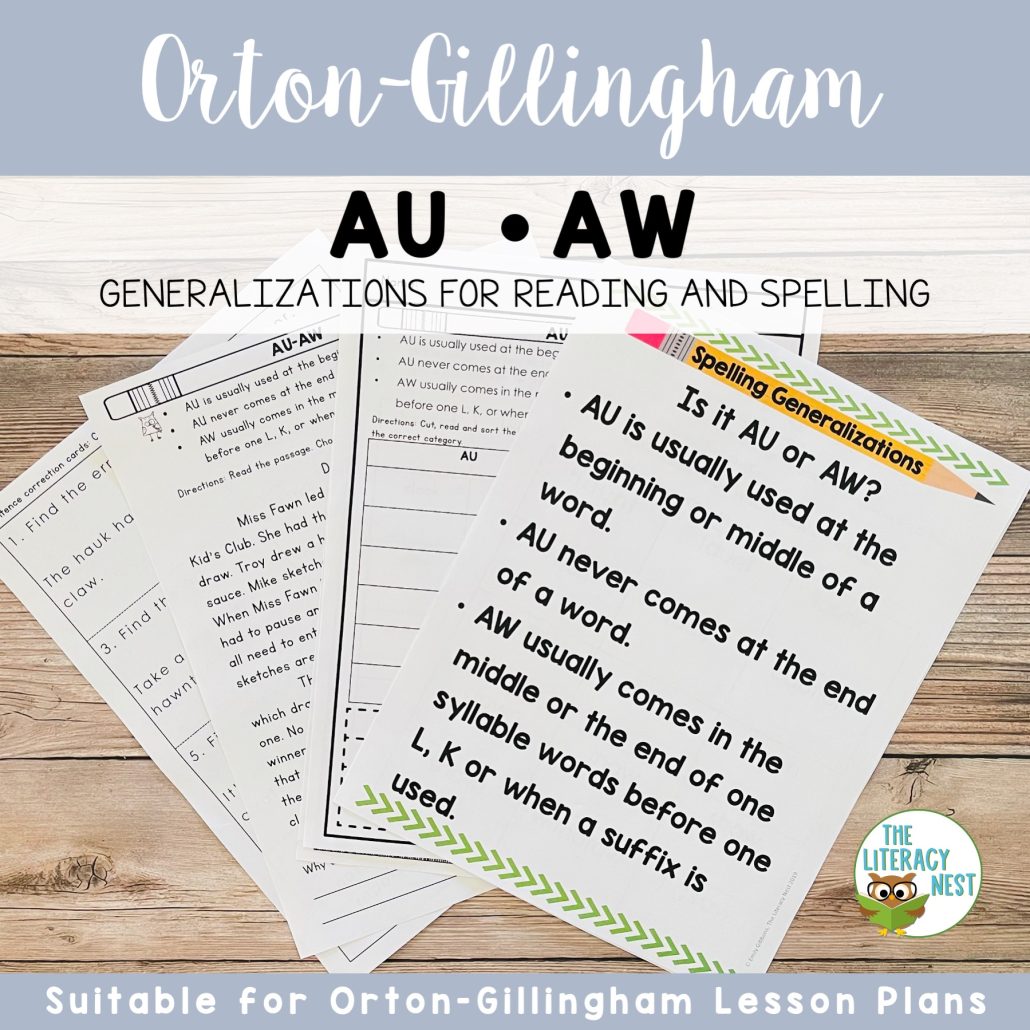 Is It AU or AW? Spelling Strategies For Vowel Teams - The Literacy Nest