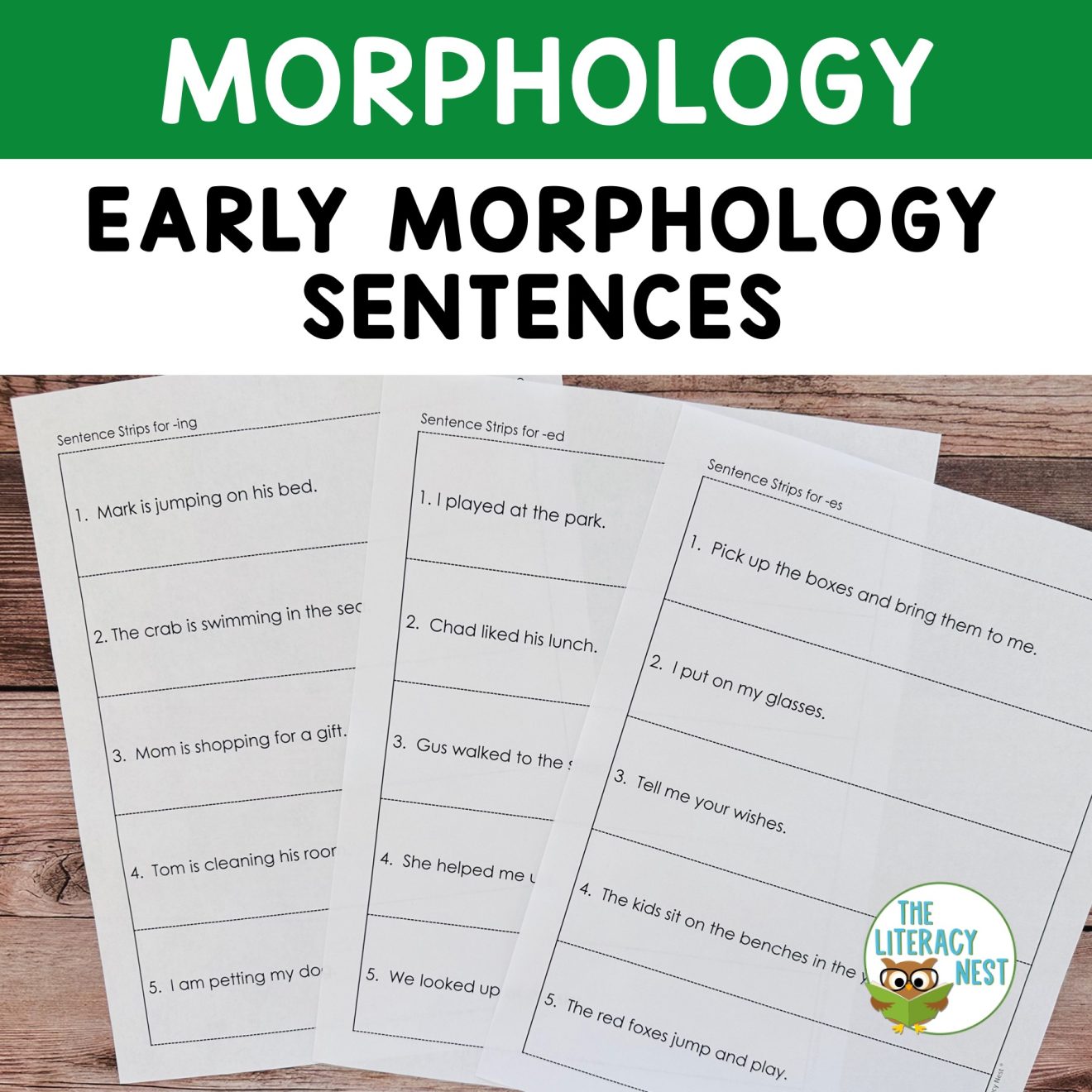 Morphology Sentences with Prefixes, Suffixes, Roots for Early Readers ...
