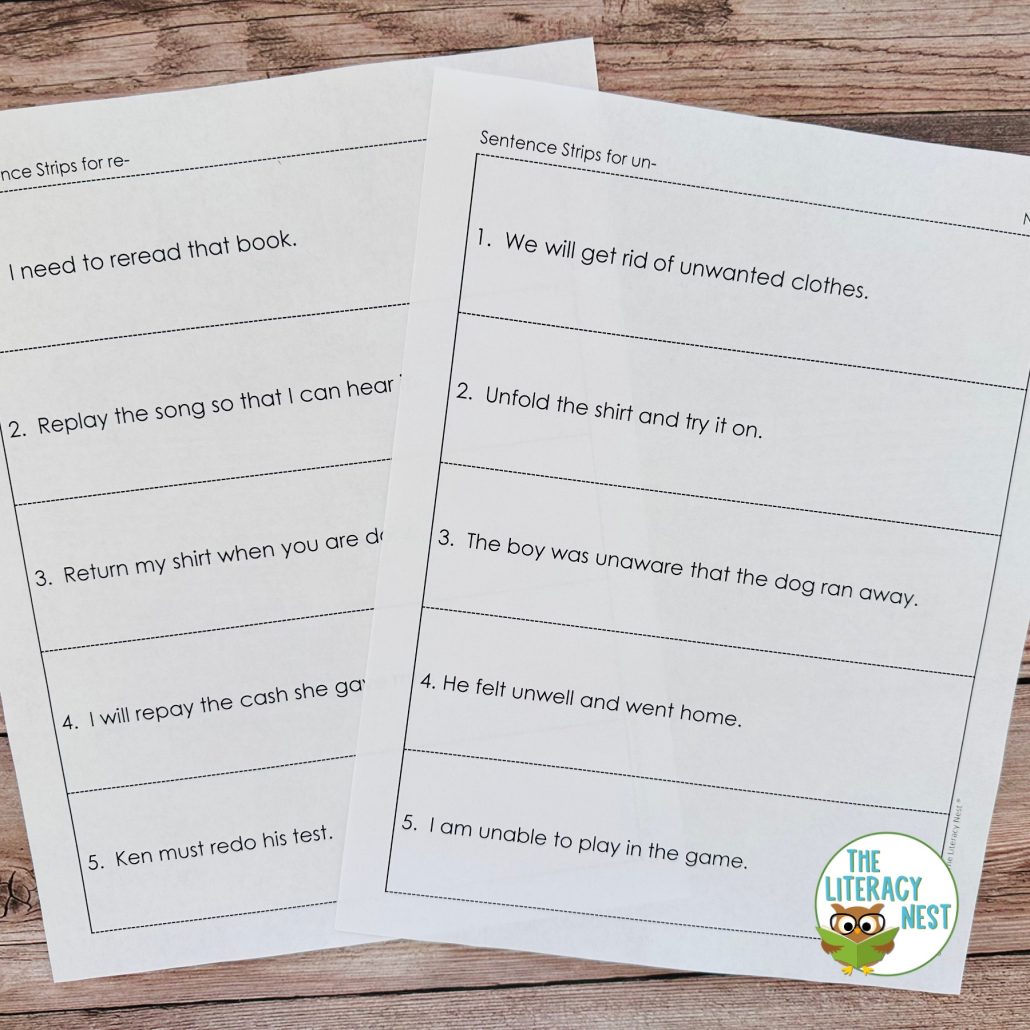 Morphology Sentences with Prefixes, Suffixes, Roots for Early Readers ...