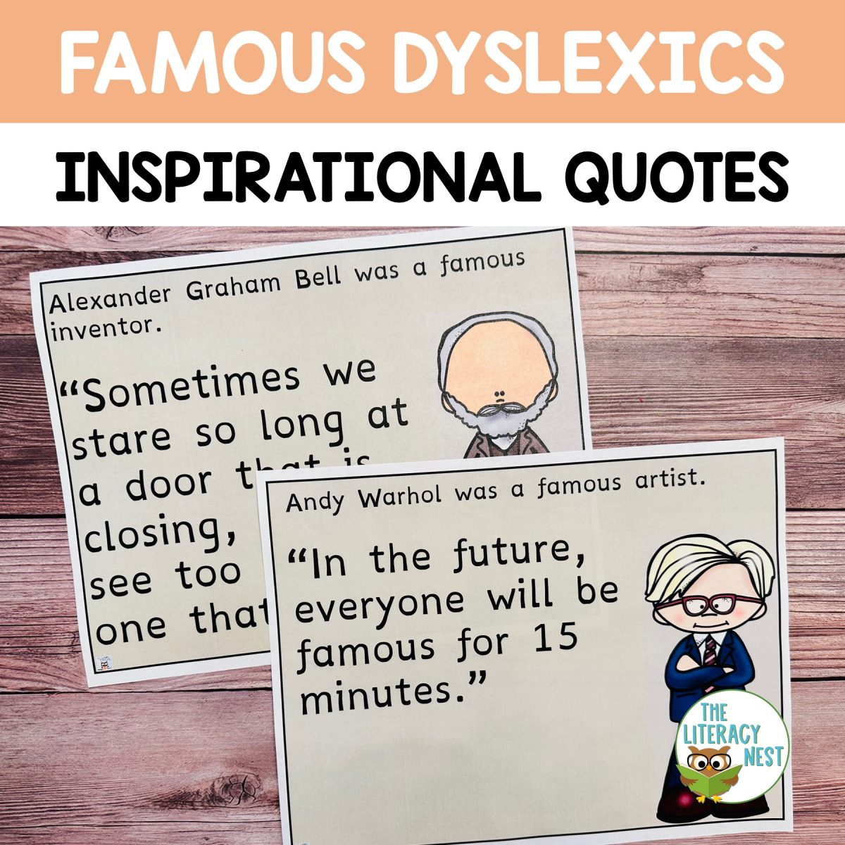 Inspirational Quotes - Famous Dyslexics Posters - The Literacy Nest