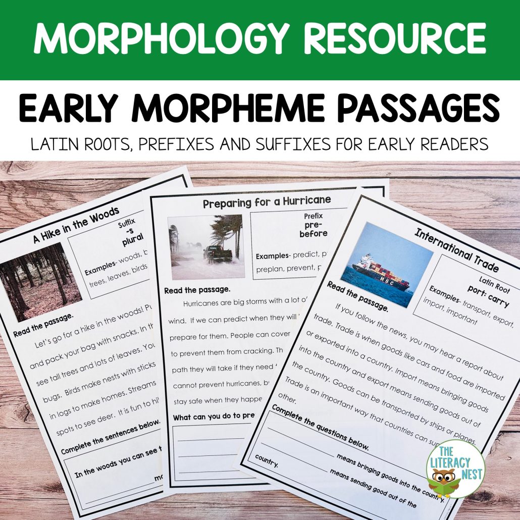 Morphology Sentences with Prefixes, Suffixes, Roots for Early Readers ...