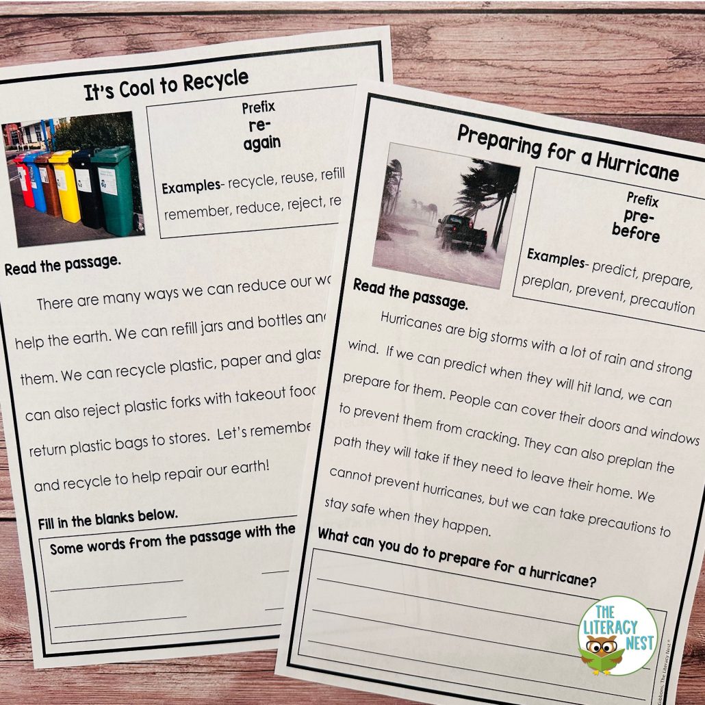 Morphology Reading Passages for Early Readers FREE - The Literacy Nest