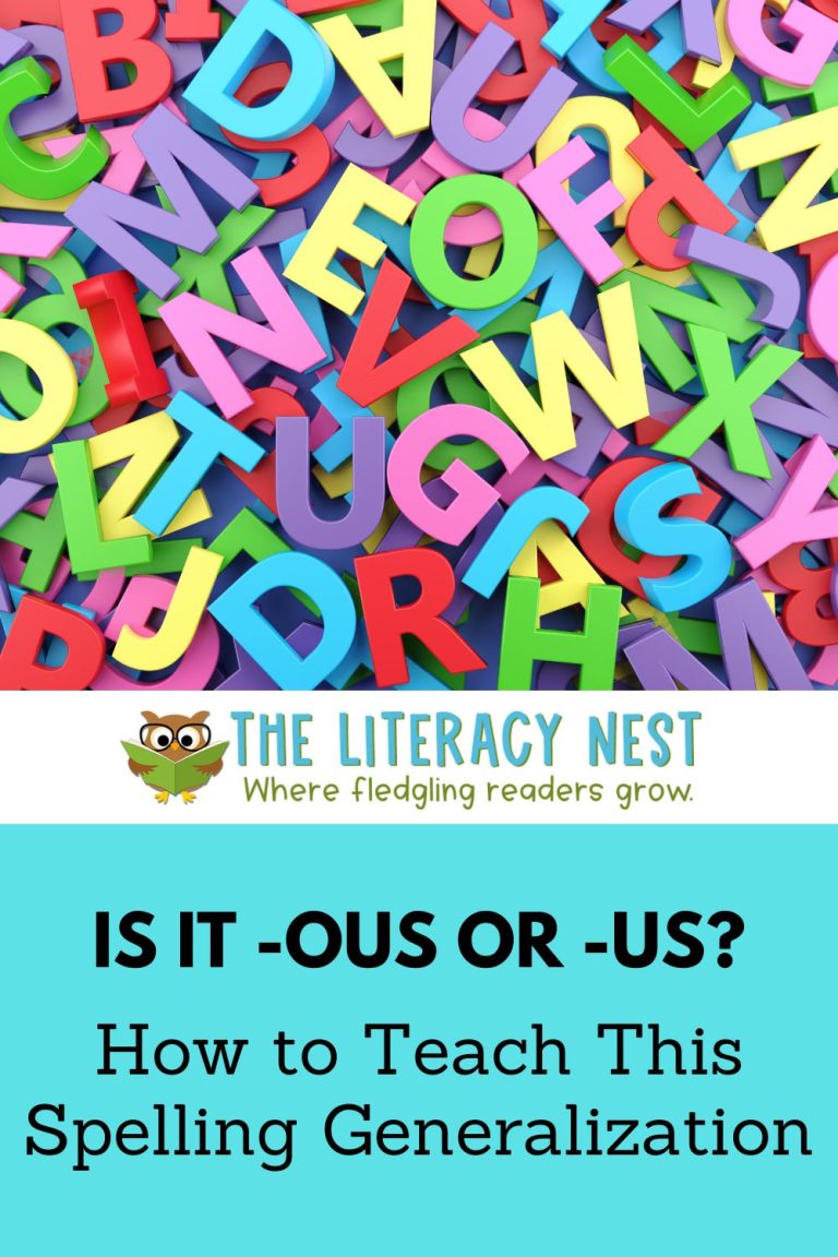 Is it -OUS or -US? How to Teach This Spelling Generalization - The ...
