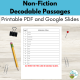 Nonfiction Decodable Passages for Syllable Types and Syllable Division ...
