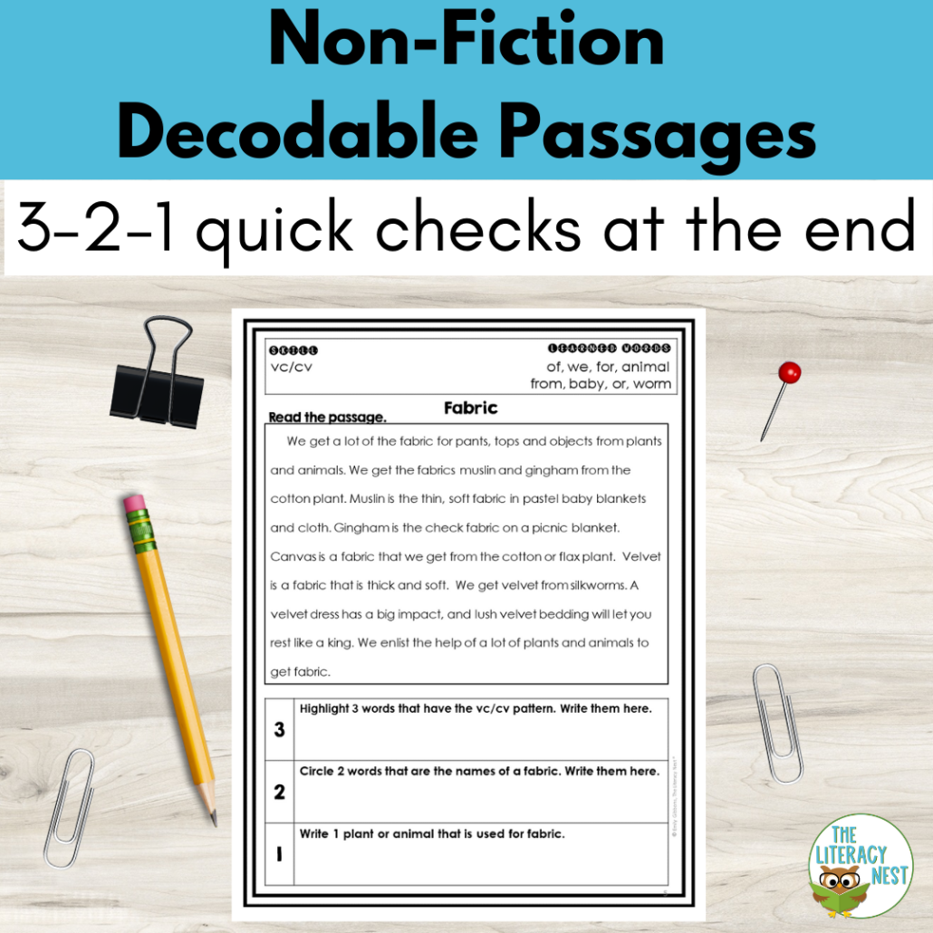 Nonfiction Decodable Passages for Syllable Types and Syllable Division ...