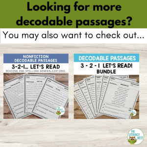 Nonfiction Decodable Passages for Syllable Types and Syllable Division ...