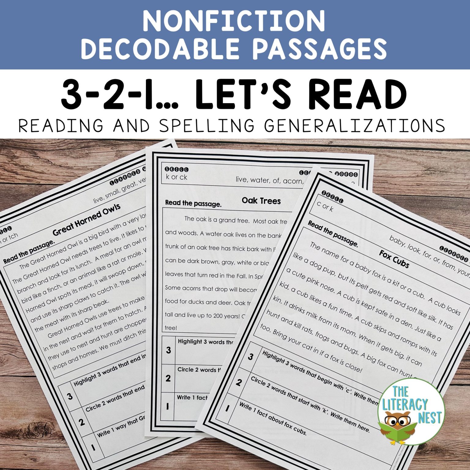 Nonfiction Decodable Passages for Spelling Generalizations - The ...