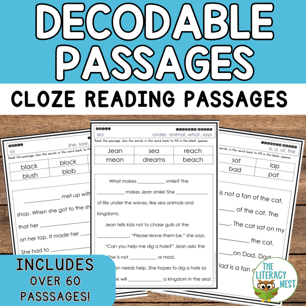 Decodable Cloze Reading Passages for Reading Comprehension - The ...