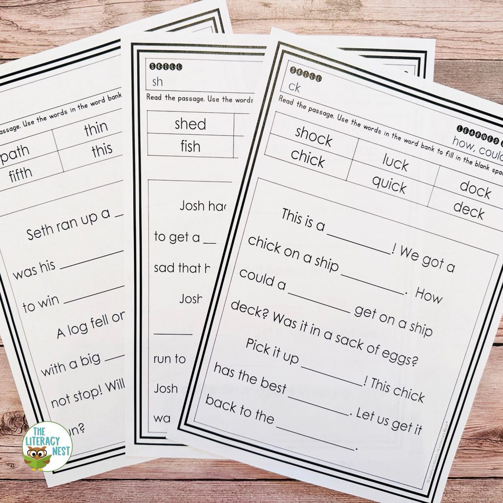 Decodable Cloze Reading Passages for Reading Comprehension - The ...